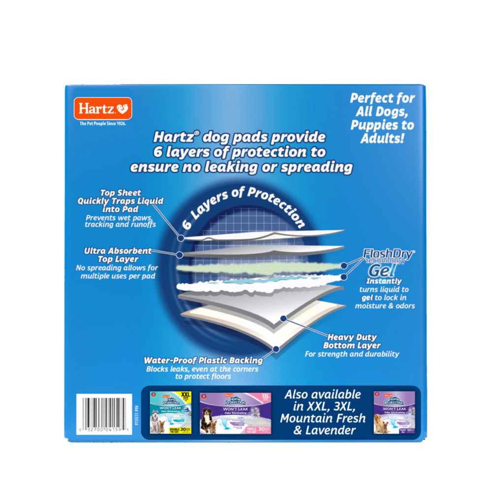 Hartz® Home Protection™ Odor Eliminating Dog Pads 50 Count - Unscented ...