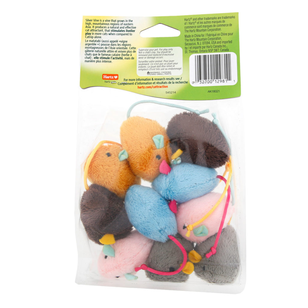 Hartz Cattraction with Silver Vine and Catnip® Crinkle Mice™ Cat Toy ...