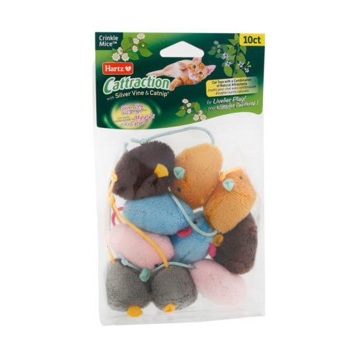 Hartz Cattraction with Silver Vine and Catnip® Crinkle Mice™ Cat Toy ...