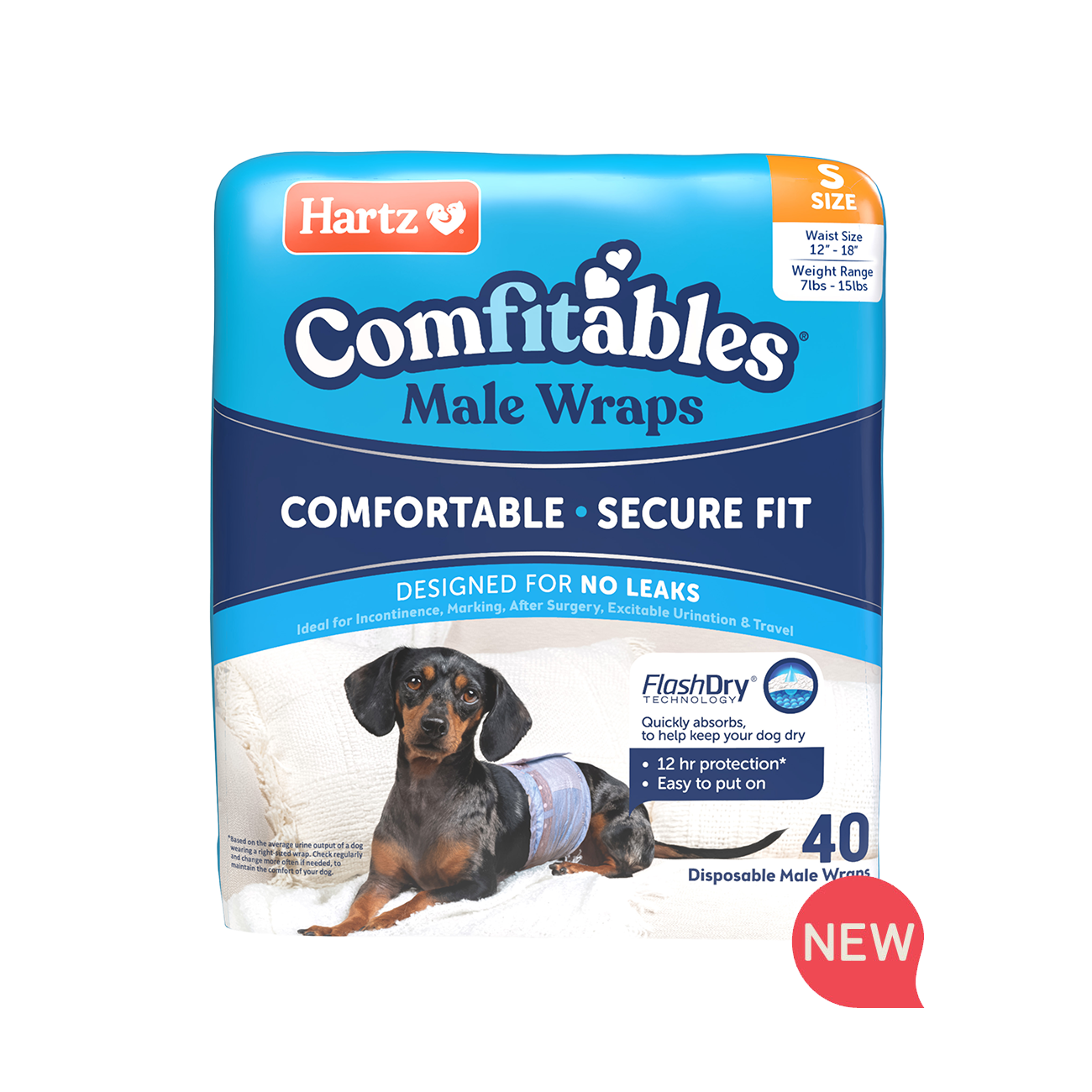 Hartz® Comfitables® Dog Wraps, Size S, 7 - 15 lbs. - 40ct | Hartz